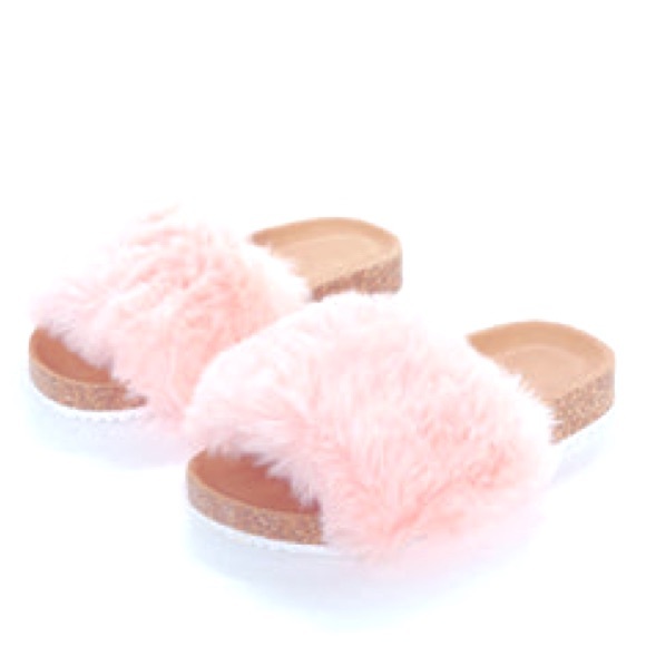 Fashion Nova | Shoes | Fashion Nova Girls Mini Fuzzy Vibes Faux Fur ...